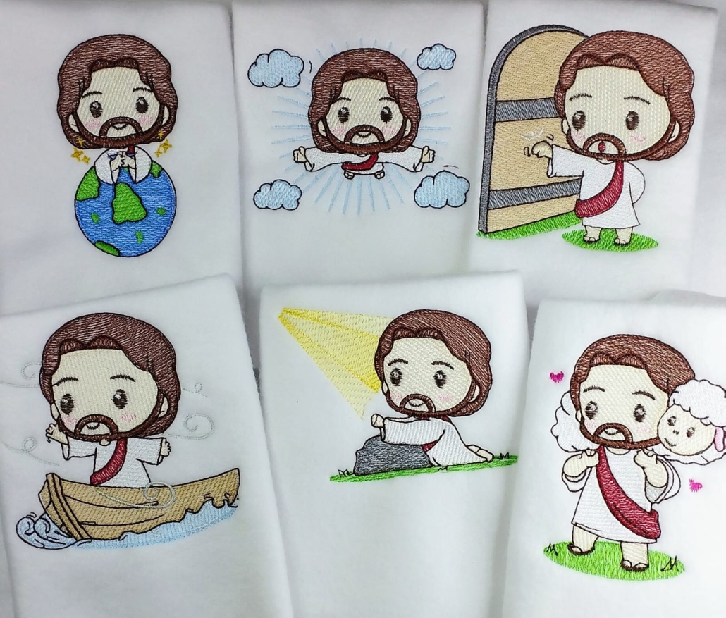 Coleção Jesus Cristo Cute Completa - Duh Bordado Matrizes de Bordados