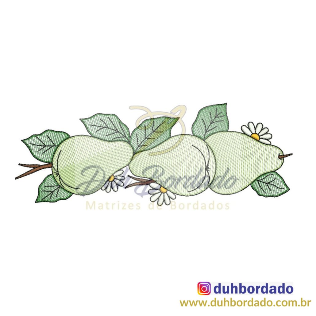 Matriz de Bordado Pêra - Duh Bordado Matrizes de Bordados